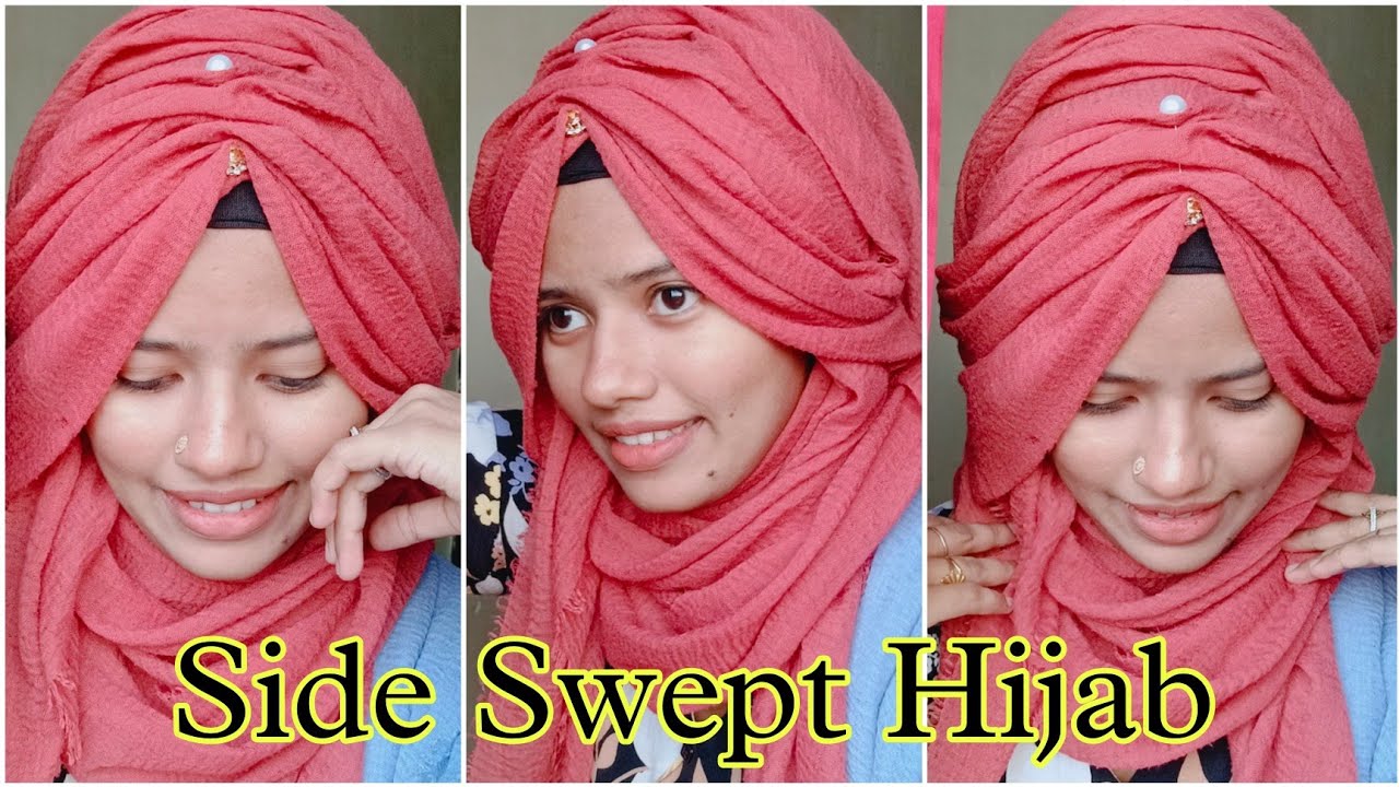 Side Swept Hijab Style || Easy Layer Hijab Style || How To Use hijab ...