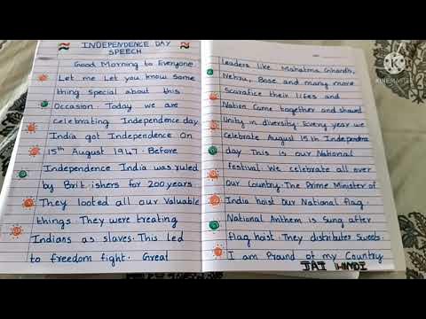 Indian independence day /Independence day speech for kids - YouTube