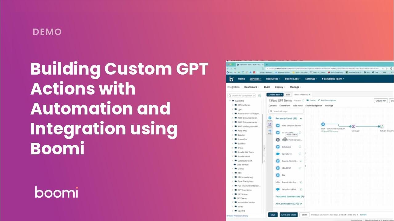 Building Custom GPT Actions with Automation and Integration using Boomi - YouTube