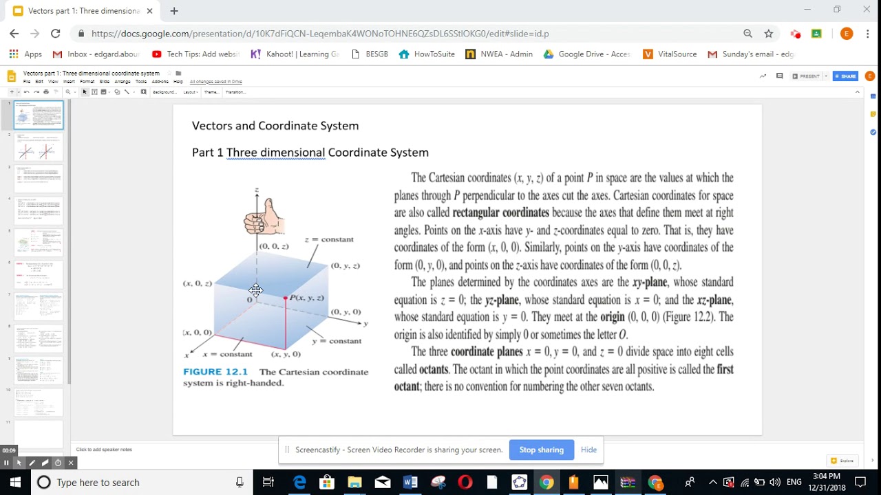 3 dimension coordinate system part 1 - YouTube