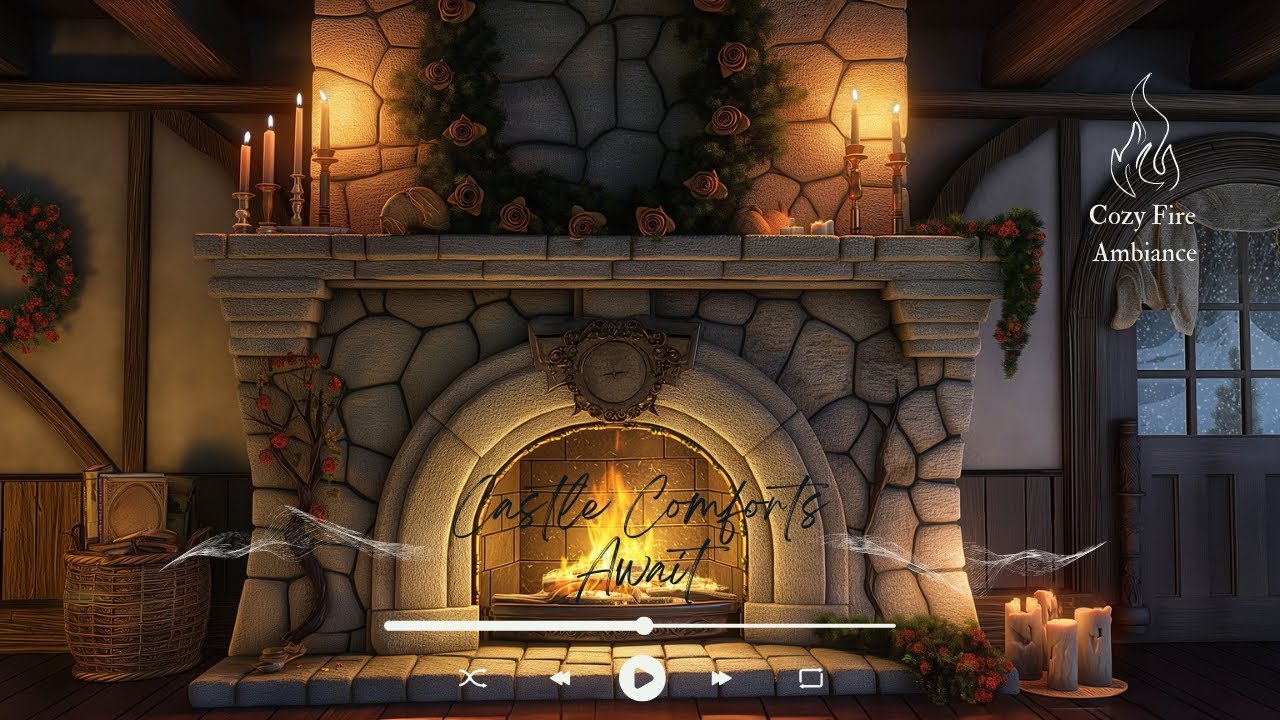 Ambience Fireplace: Disney Castle-inspired Relaxation - YouTube