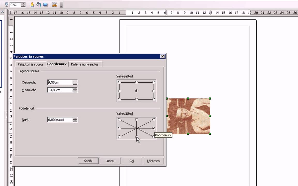 OOWriter pildi pööramine - YouTube