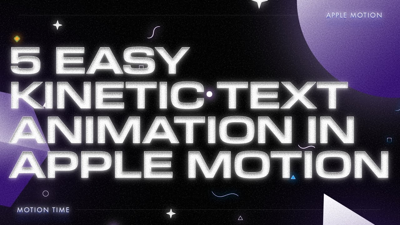 Kinetic Typography Animation in Apple Motion - YouTube