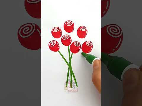 Rose buka drawing #howto #art #shorts #viral #trending #Tutorial #StepbyStep #Beginners #fyp  #magic