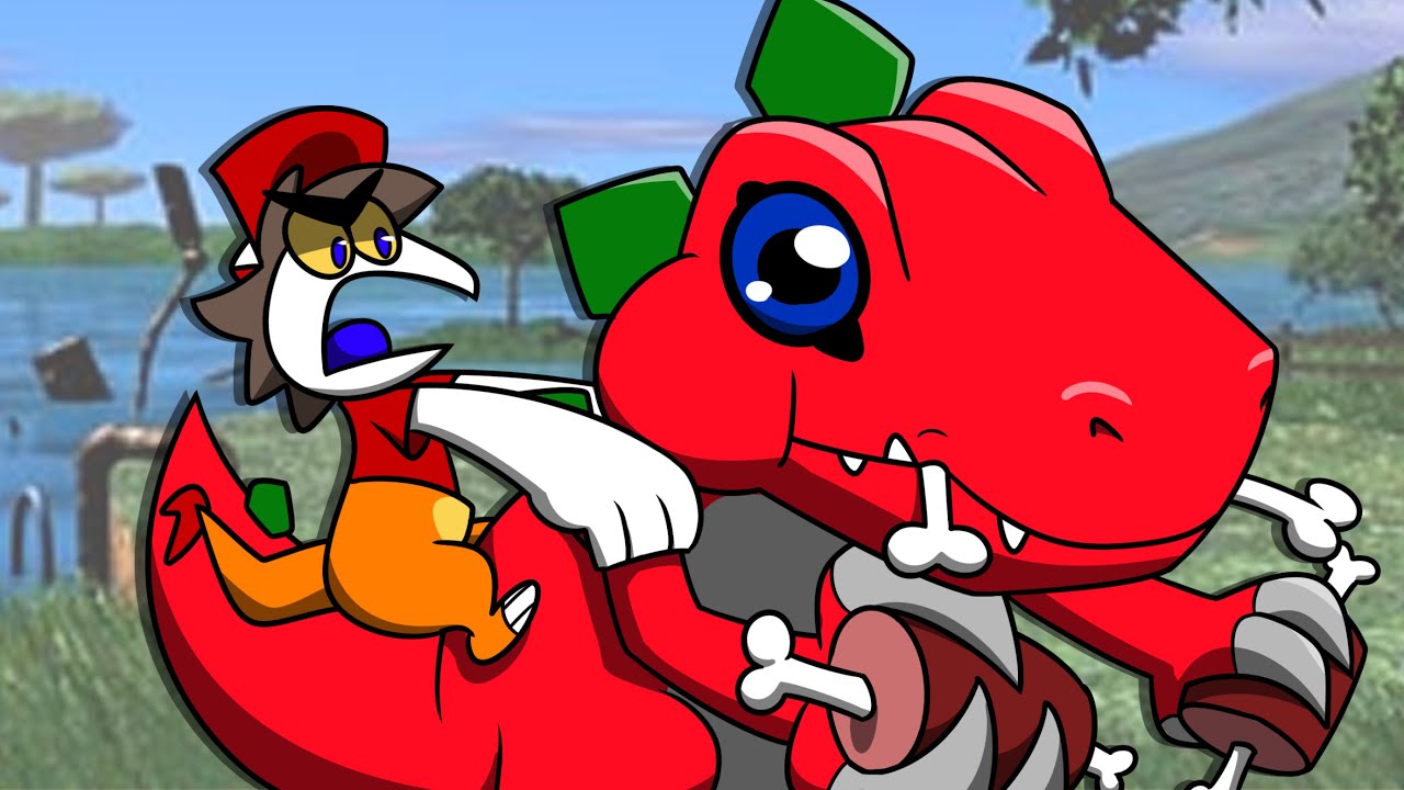 Tyrannomon eats ALL my food LIVE 2 - Digimon World - YouTube