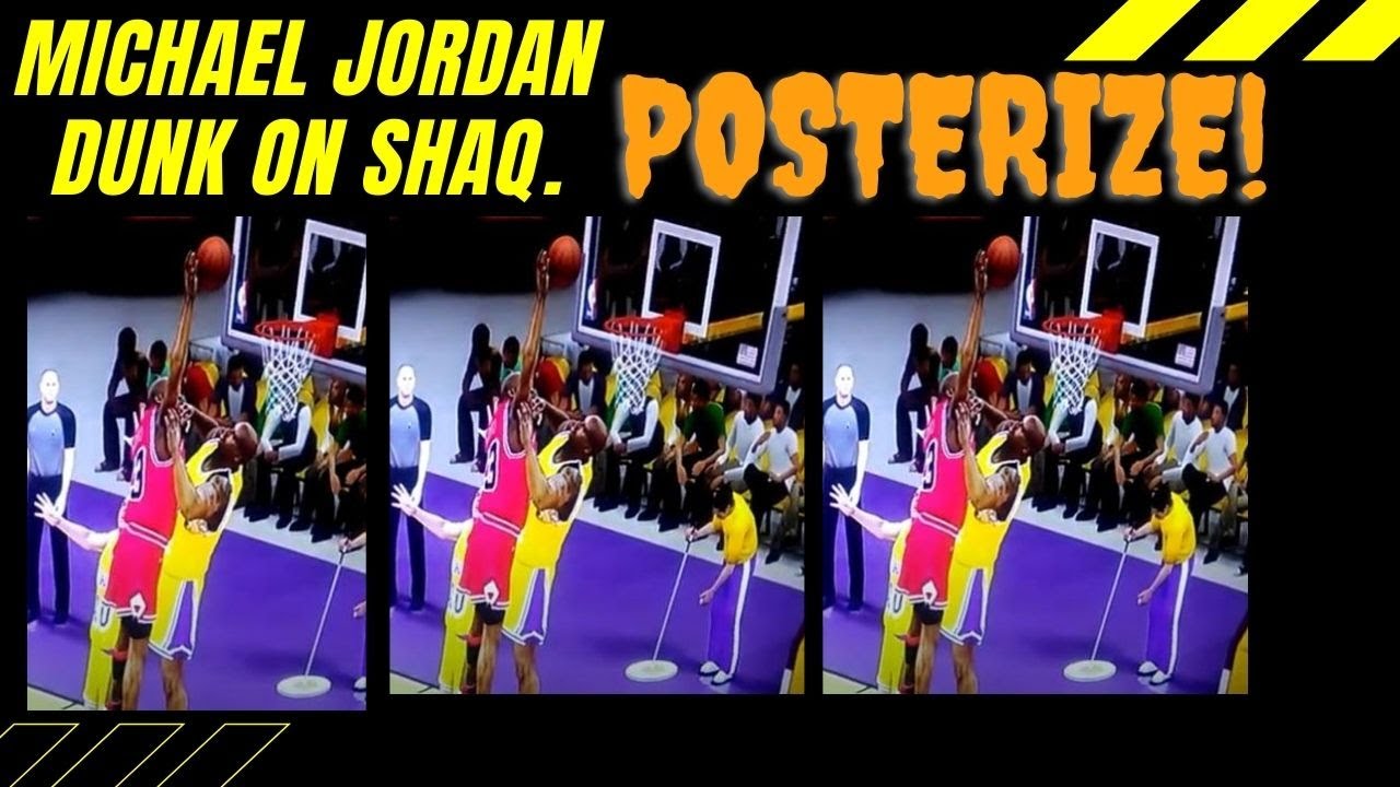 GREATEST DUNK ON NBA2K: JORDAN BIG DUNK ON SHAQ.INCREDIBLE!! - YouTube
