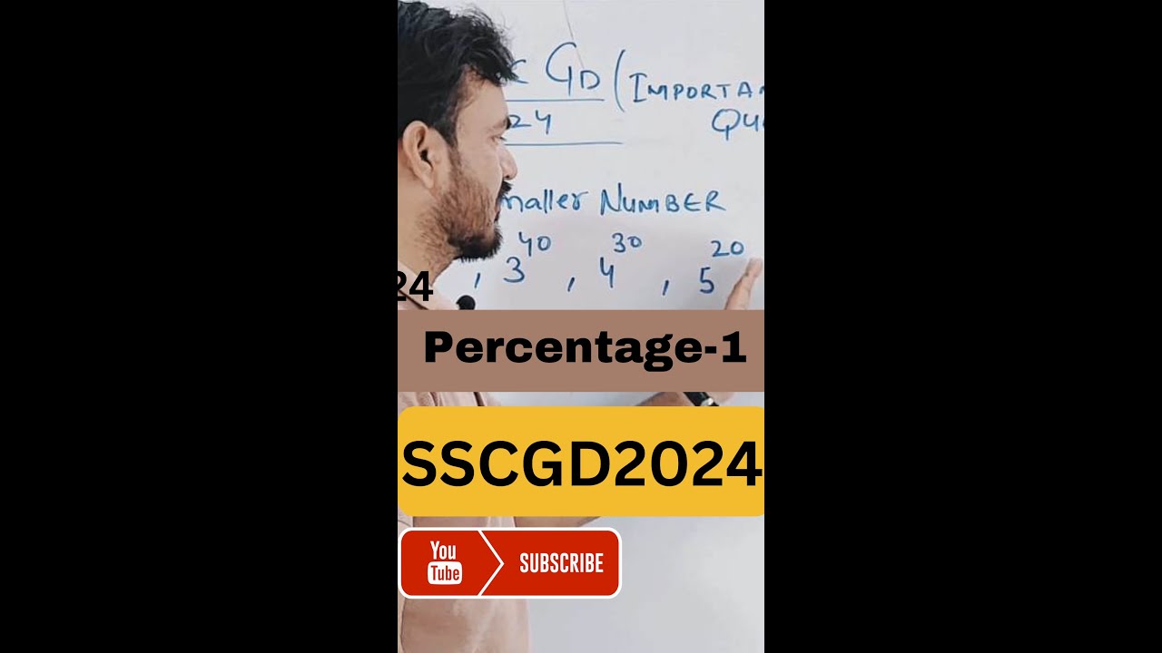 "Crack SSCGD 2024 with Percentage Problem-solving Tricks!" - YouTube