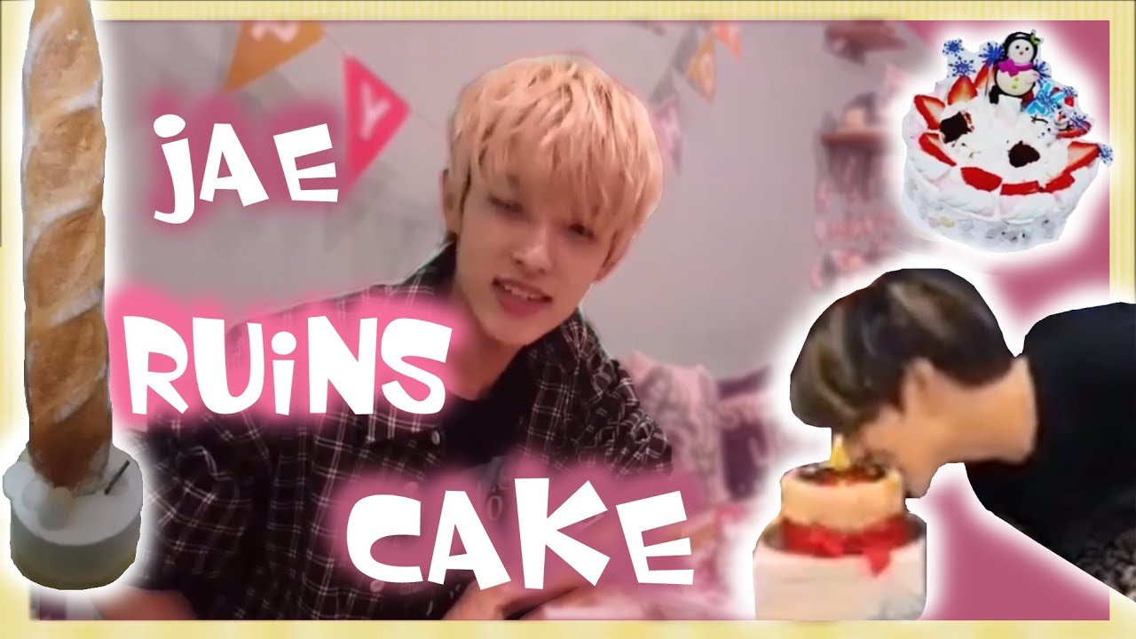 day6 jae ruining cakes for 7 minutes straight and eating - YouTube