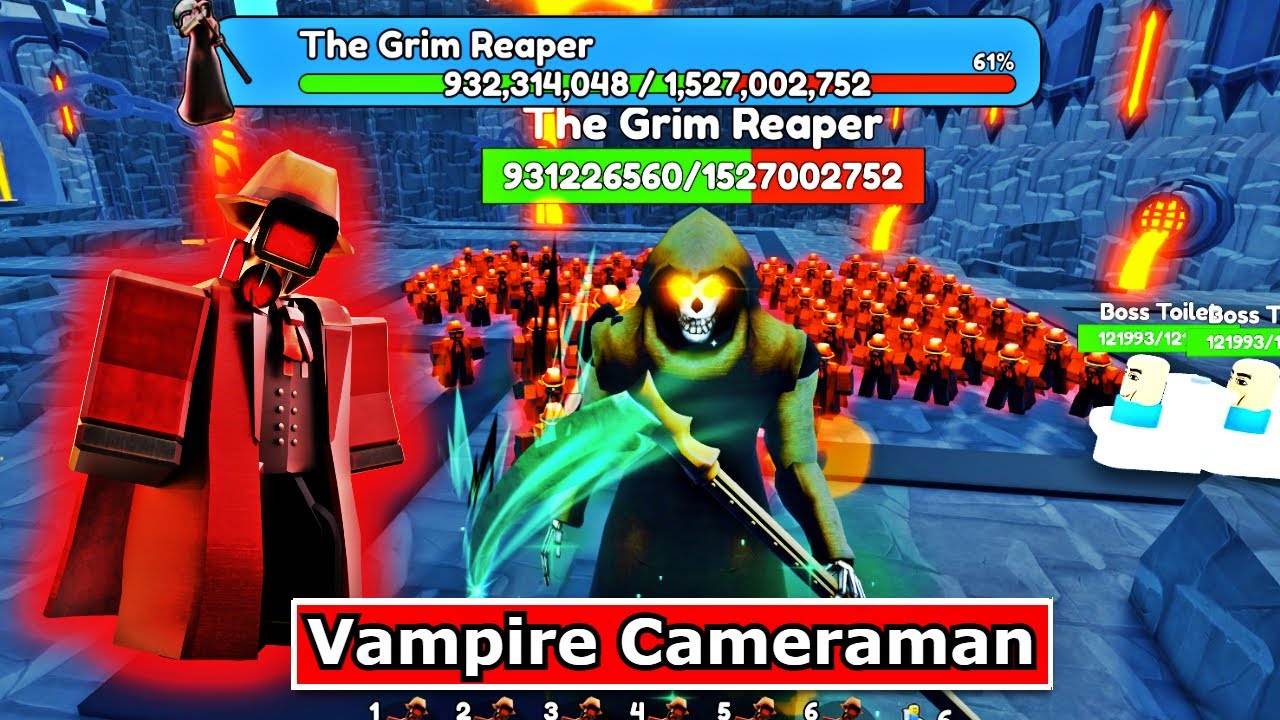 😱100 VAMPIRE CAMERAMAN VS THE REAPER TOILET !! IN ENDLESS 💀 || TOILET ...