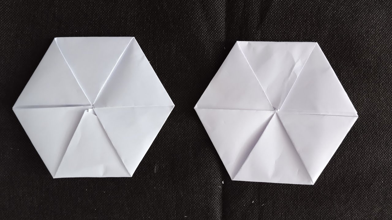 Cara Membuat Bentuk Heksagonal dari Kertas HVS | Origami Hexagon - YouTube