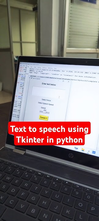 GUI Text to speech convertor using Tkinter in Python #tkinter #computerscience #python - YouTube
