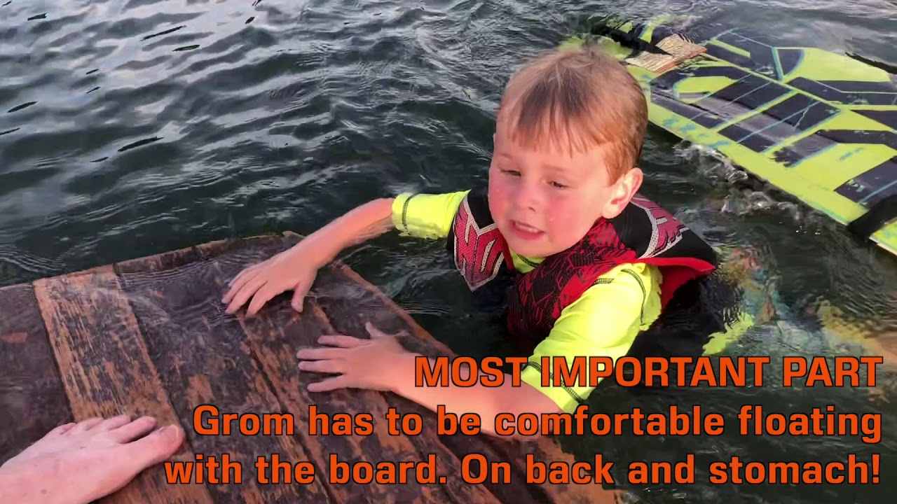 Teaching a Small Child to Wakeboard - YouTube