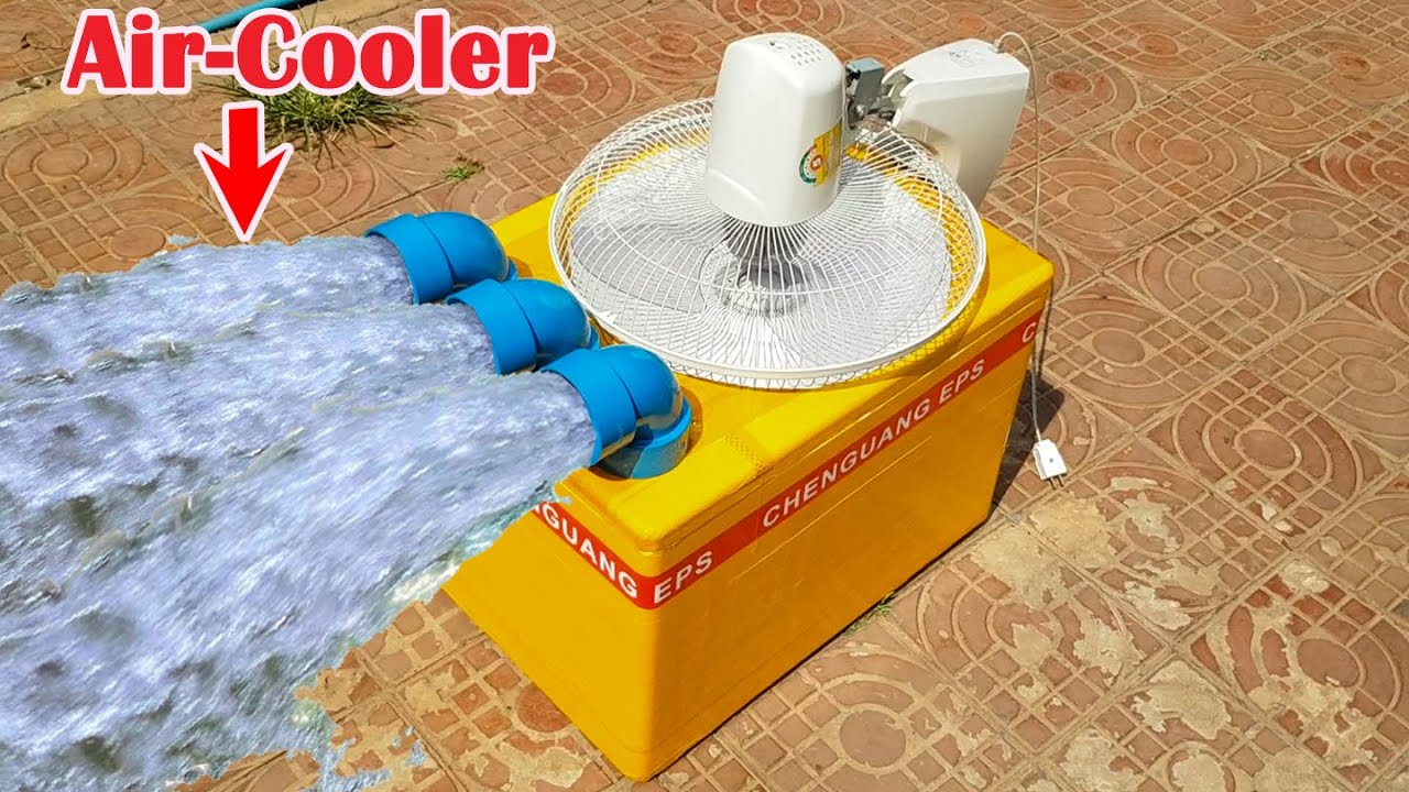 How to make air conditioner AC at home using PVC pipe and foam easy way ...