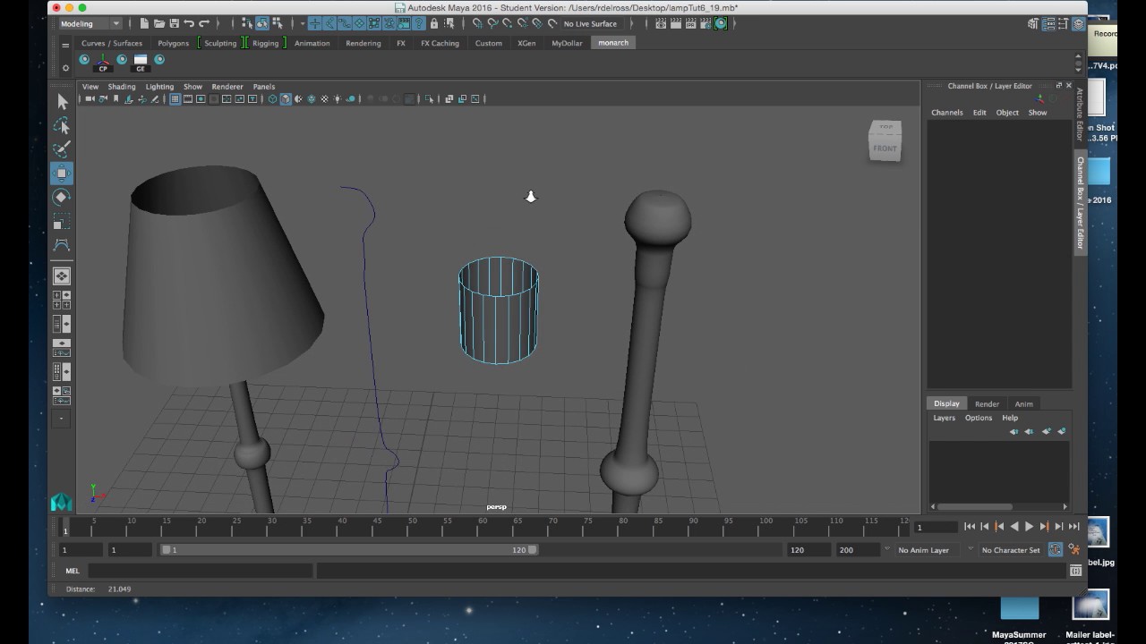 Maya Revolve surface lamp - YouTube