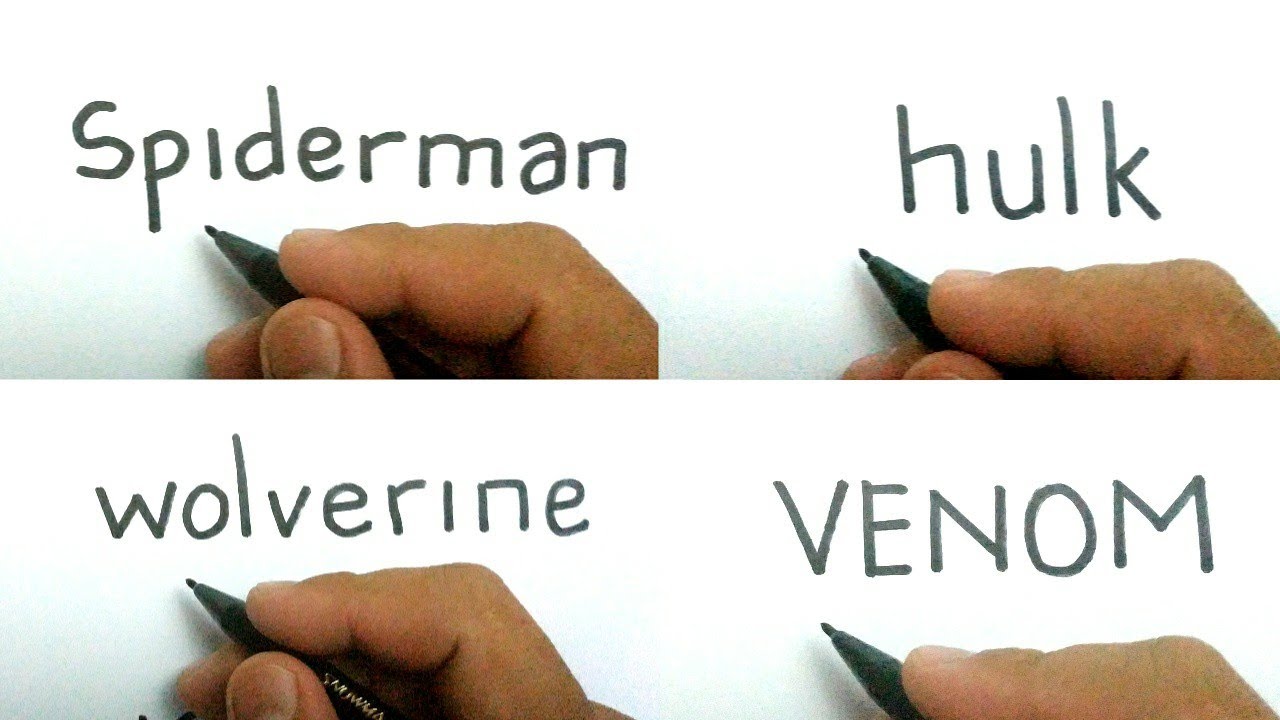 Compilation How To Turn Words From Marvel Heroes SPIDERMAN HULK Compilation How To Turn Words From Marvel Heroes SPIDERMAN HULK