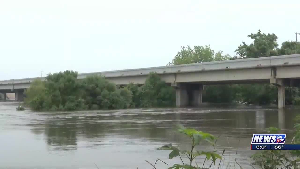 Navasota River under Highway 6 has risen 13 feet in the last 4 days ...