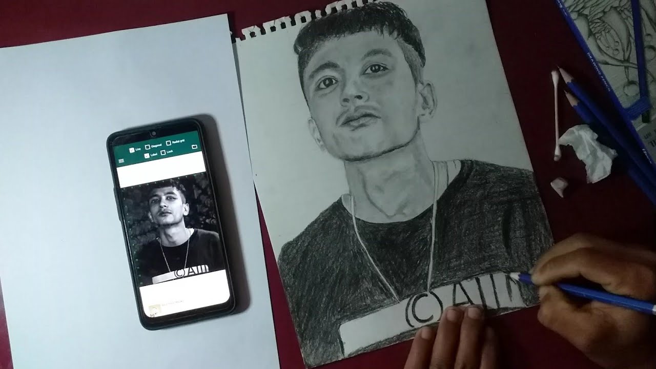 Potrait Drawing Of G-bob Dai Nepali treanding🔥Rapper| How to draw ...