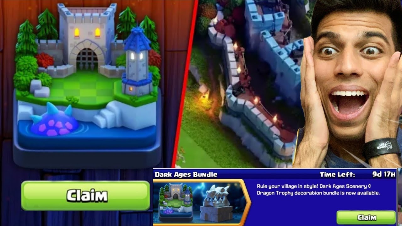 FREE Dark Age Bundle Scenery 🤯। Clash of clans FREE Scenery। coc - YouTube