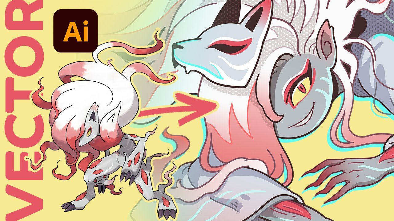 Hisuian Zoroark Pokémon Gijinka | Vector Speed Art - YouTube