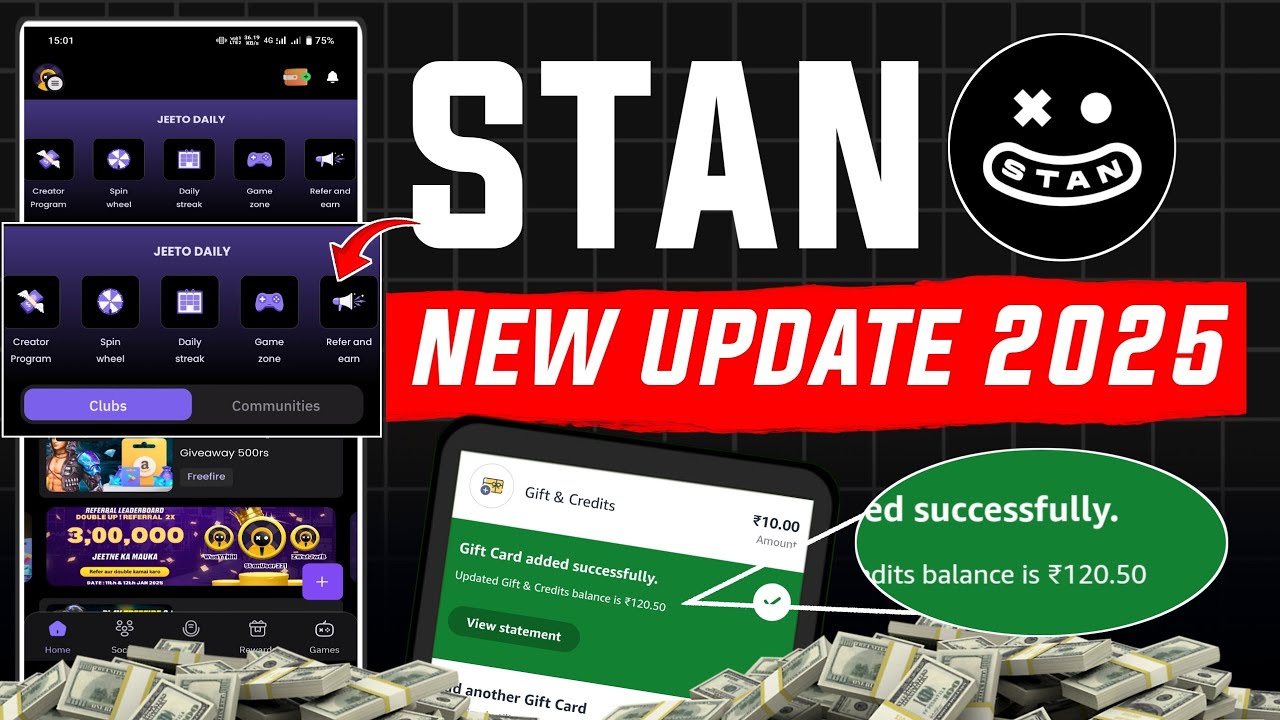 Stan App New Update 2025 | Stan App New Coupons Update | Stan App Free Amazon Gift Card #stanapp ...