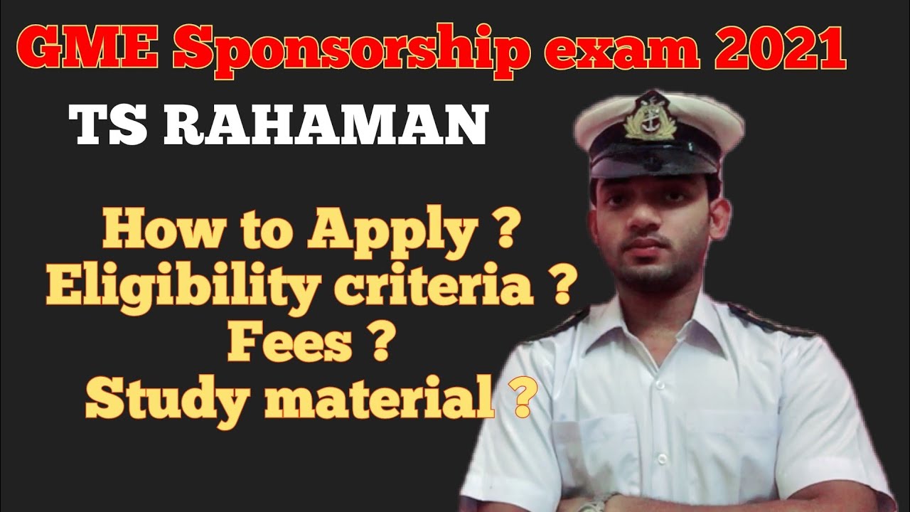 GME Sponsorship exam 2021 // TS RAHAMAN // How to apply/Eligibility ...