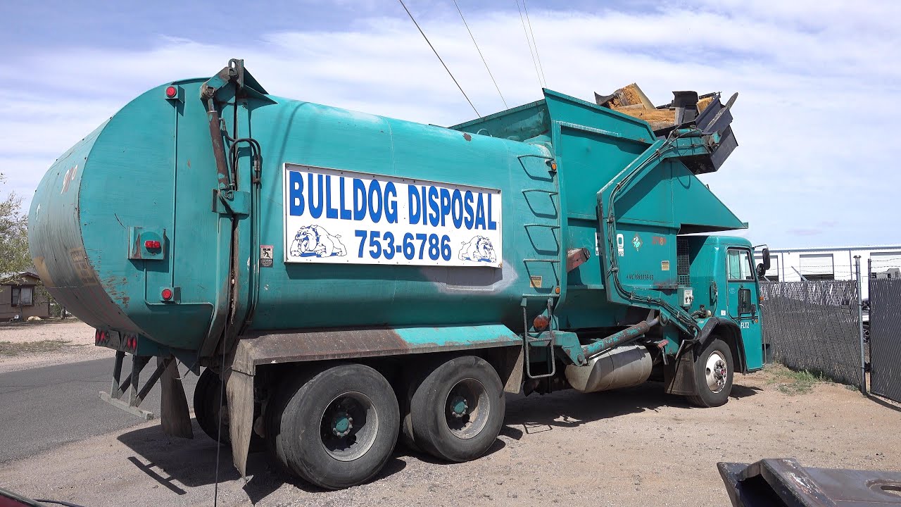 Bulldog Disposal ⇨ AVI Front Loader Garbage Truck - YouTube