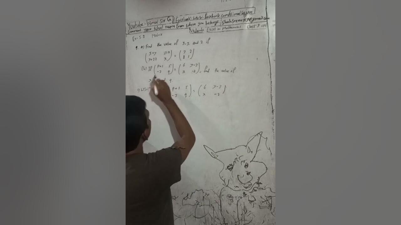 Opt class 9 Ex- 5.2 Q9) Matrix | Vedanta excel in optional mathematics class 9 and 10 solution ...