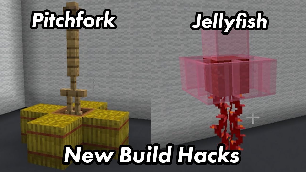 How to make Pitchfork & Jellyfish Build in Minecraft - New Build Hacks ...