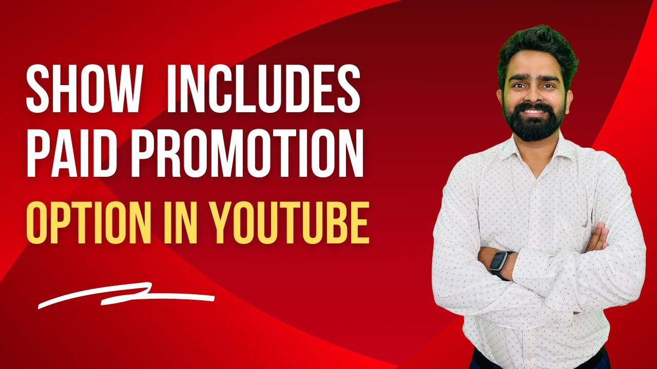 How To Show On Video Includes paid Promotion option In Youtube | - YouTube