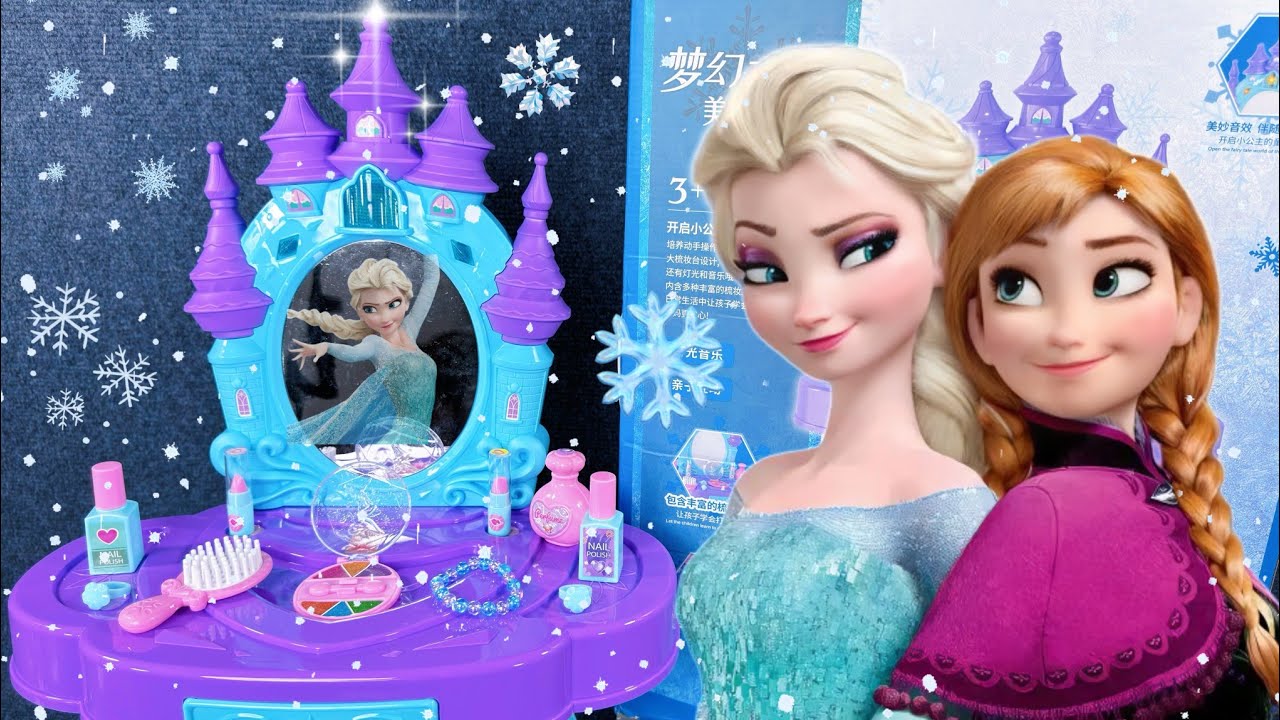 14 Minutes Satisfying with Unboxing Frozen Elsa Makeup Playset, Disney ...