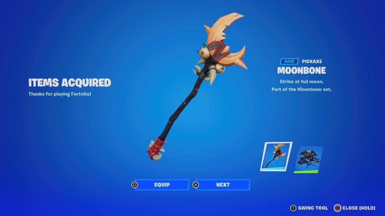 Fortnite Item shop MoonBone Pickaxe return's after (1,539 days ) 😱 June ...