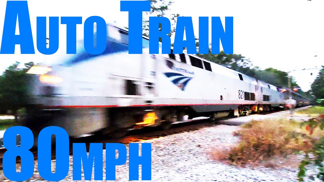 Amtrak Auto Train Screaming Thru Northern Florida - YouTube