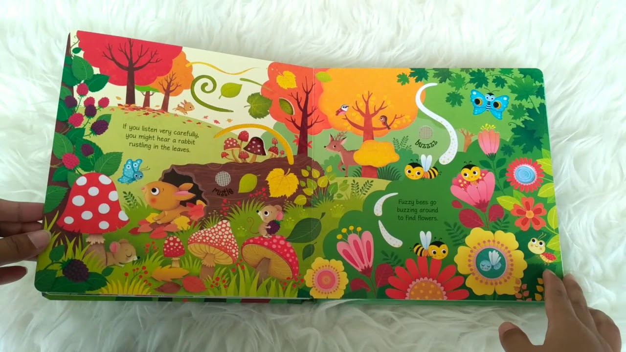 Usborne Night Sounds - sound book with 10 touch-sounds - YouTube