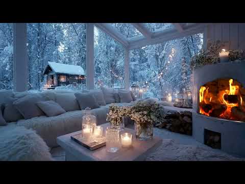 Kâr yağışı altında evde şömine keyfi #keşfet #relaxing 