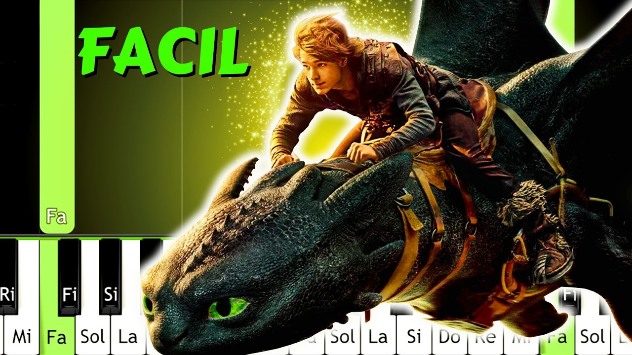 Como entrenar a tu Dragon - Piano Facil - Tutorial de Piano - YouTube