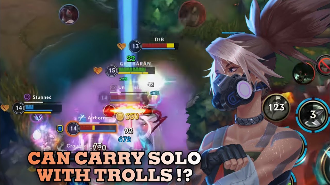 WILD RIDT AKALI : IMPOSSIBLE GAMEPLAY | WILD RIFT AKALI BUILD & RUNES ...