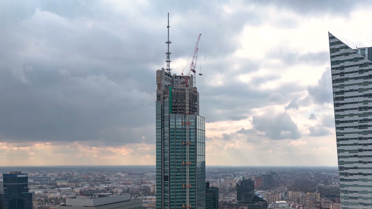 Herkules - Terex. Varso Tower, the tallest building in Europe! - YouTube