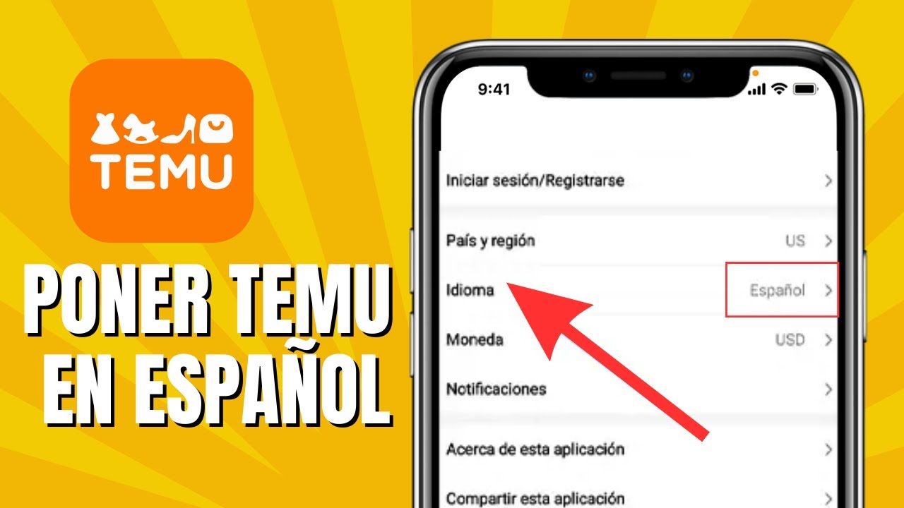 Cómo PONER La Aplicación De TEMU EN ESPAÑOL - YouTube
