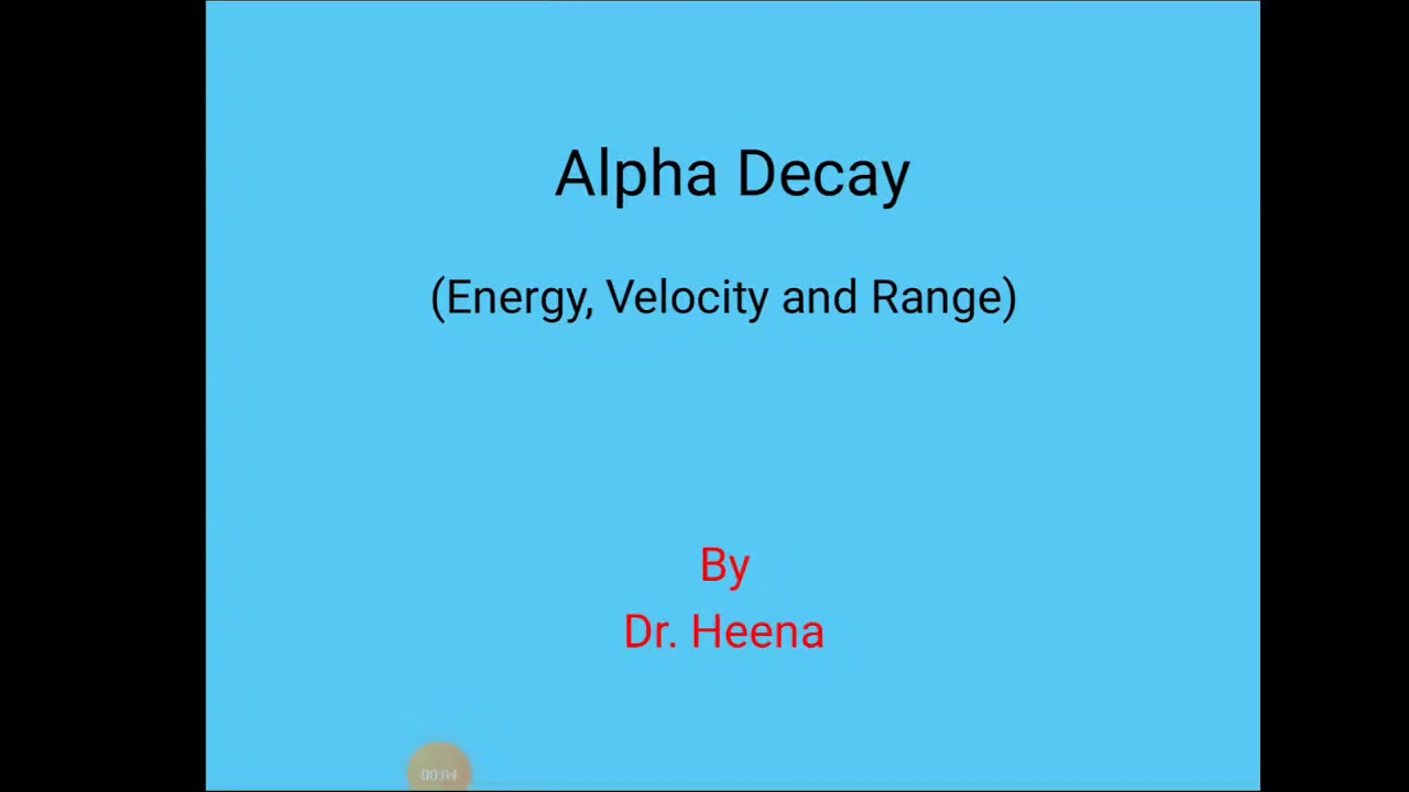 Alpha Particle Range, Straggling, Velocity and Energy - YouTube