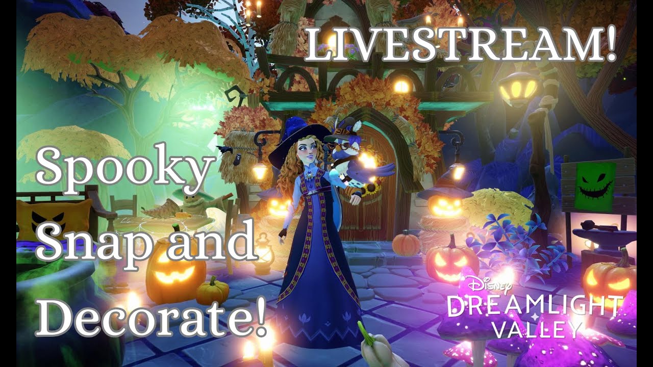 Dreamlight Valley Livestream! Spooky Snap and Decorating! - YouTube