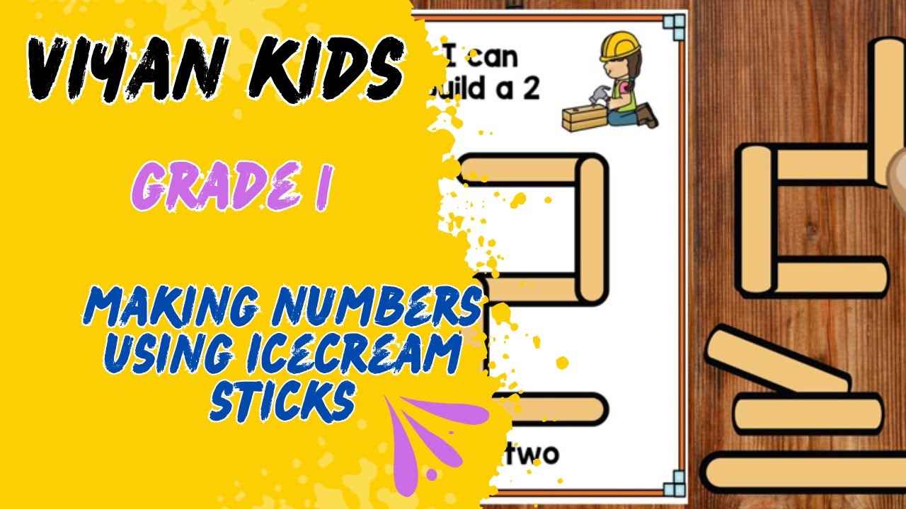 Grade 1 Making numbers using Ice cream sticks - YouTube