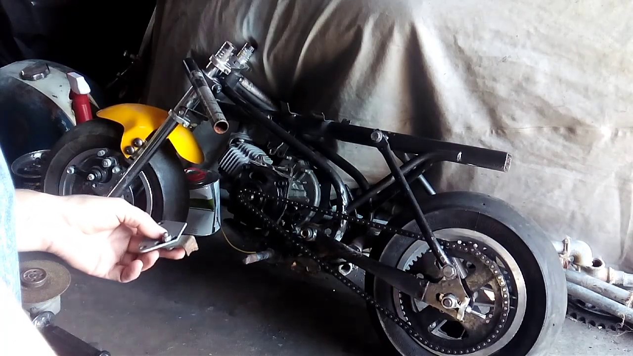 Mini mota pocket power. Apoios no sitio e alteração no quadro feita. 6/ ...