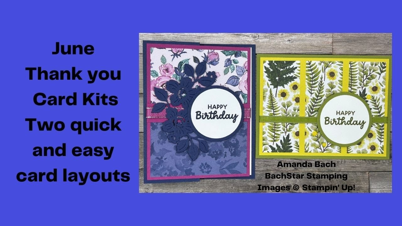 My June Thank You Card Kits - YouTube