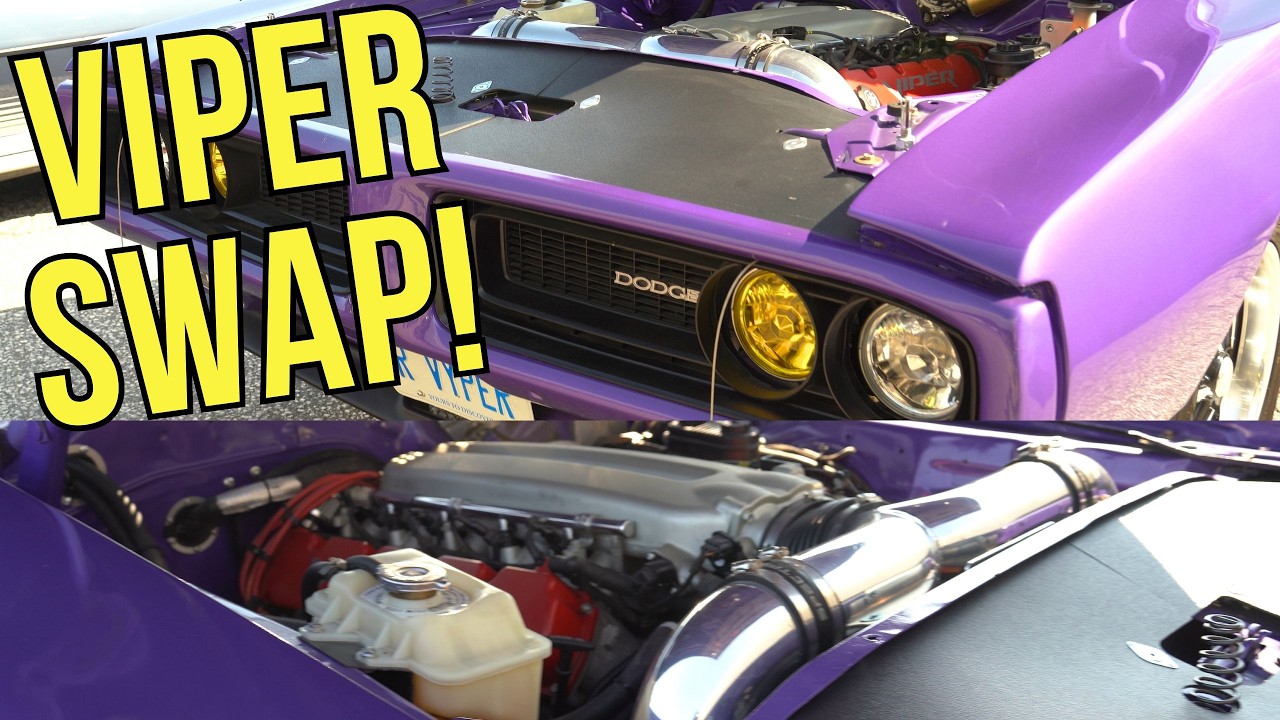 Viper engine swap into a classic Dodge Charger - YouTube