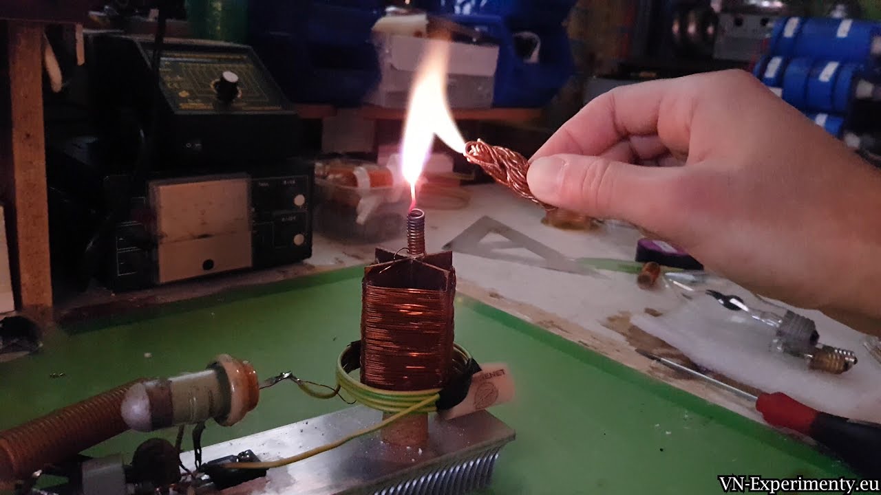 HF-SSTC 7,8MHz - Discharge into hand and explosion of transistor - YouTube