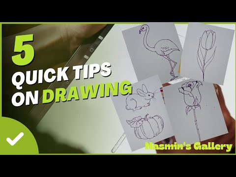 Draw 5 things with my simple tricks #drawingtutorial #Nasmin's gallery ...
