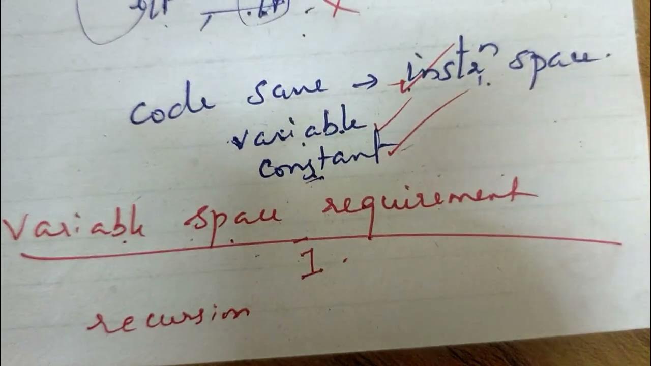 CST201(Mod1_2) : Algorithm Analysis - Space and Time complexities - YouTube