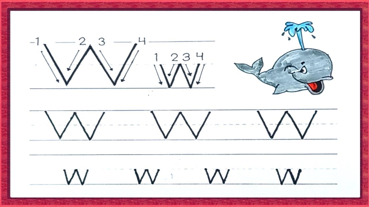Tracing | Tracing Letter W | Practice Writing Letter W | Tracing ...