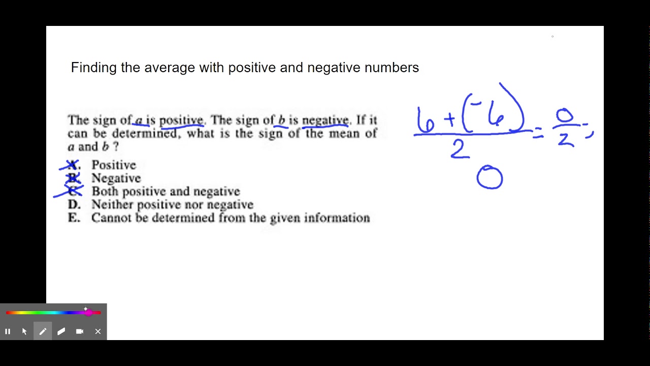 Finding averages with positive and negative numbers - YouTube