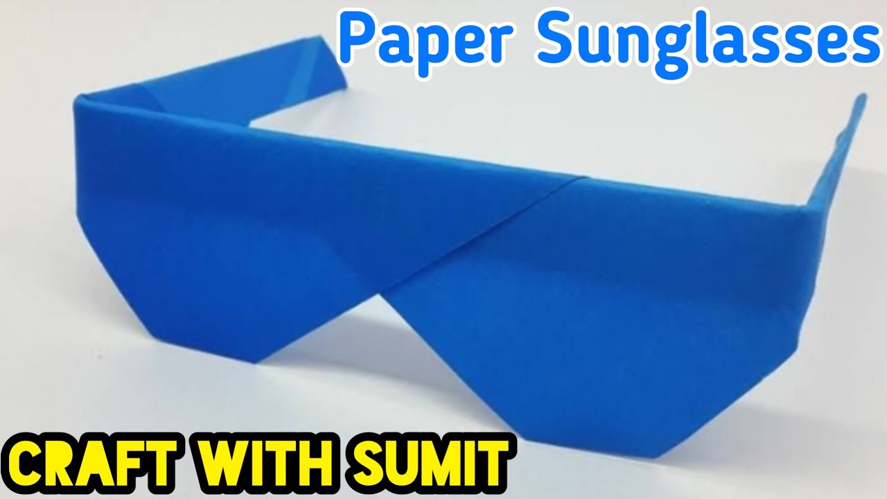 How To Make Origami Sunglasses Traditional Paper Sunglasses Making ...